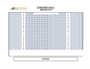 Seating Charts | Performing Arts Center | Adelphi University