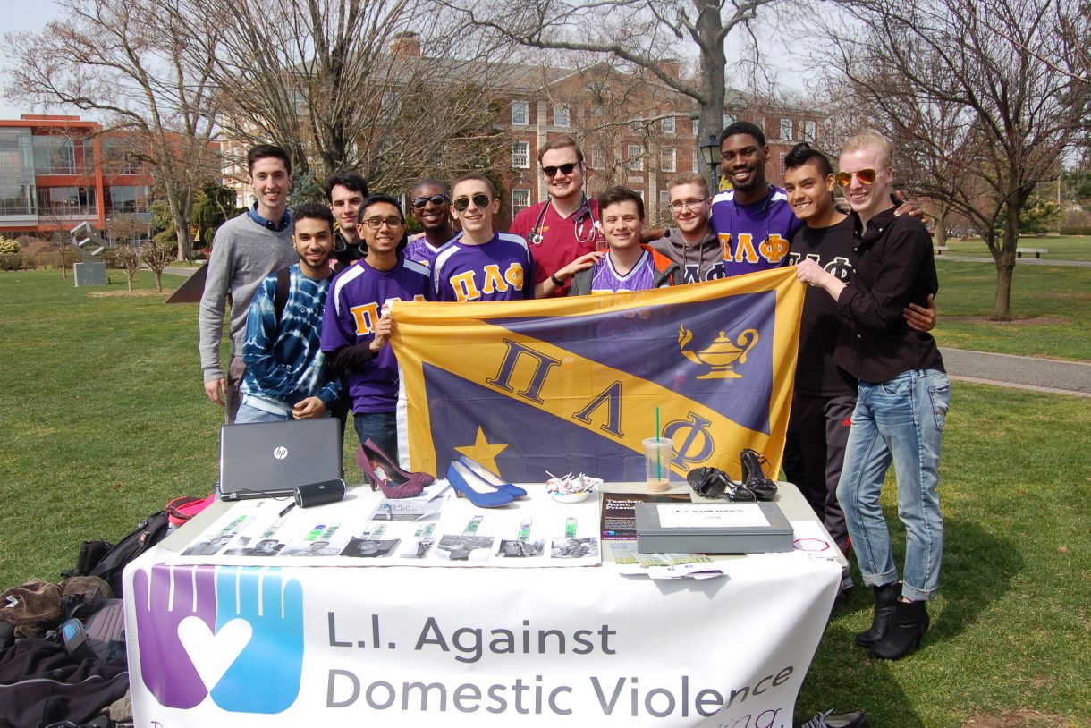 Adelphi Pi Lambda Phi Brothers Walk in Women’s Shoes in Solidarity with Domestic Violence Victims