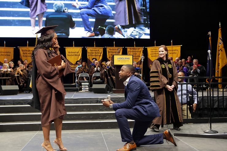 Adelphi University Commencement 2019 Proposal Goes Viral